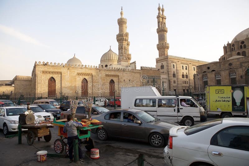Al-Azhar Mosque at Cairo, Egypt Editorial Stock Photo - Image of ...