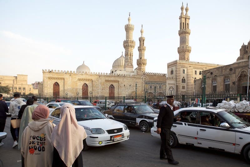 Al-Azhar Mosque at Cairo, Egypt Editorial Photo - Image of muslim ...