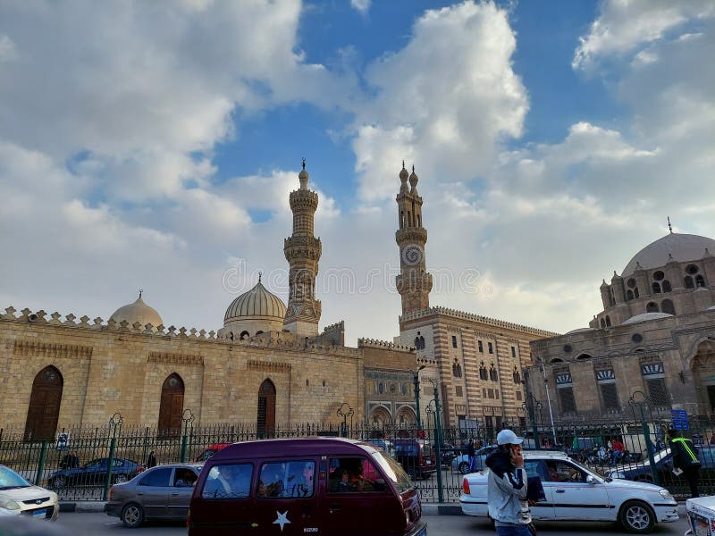 Al Azhar Mosque from Far Outside Editorial Photo - Image of ...