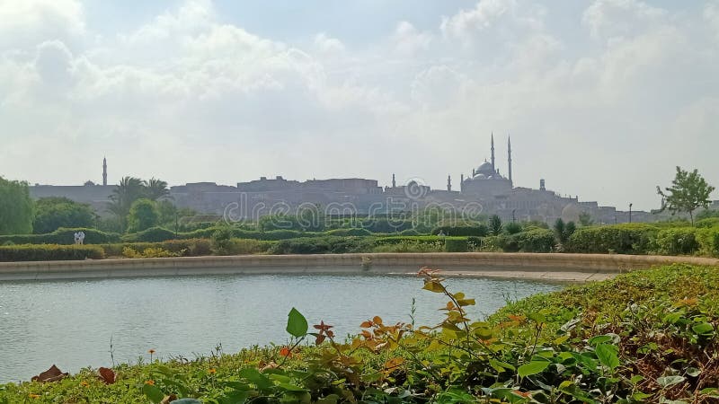 Al Azhar Park Cairo Egypt stock photo. Image of mesir - 267536234