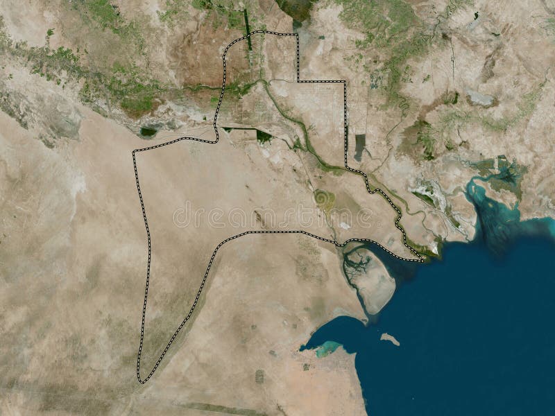 Al-Basrah, Iraq. High-res Satellite. No Legend Stock Image - Image of ...