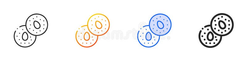 Al Batheetha Icon.Thin Linear, Gradient, Blue Stroke and Bold Style ...