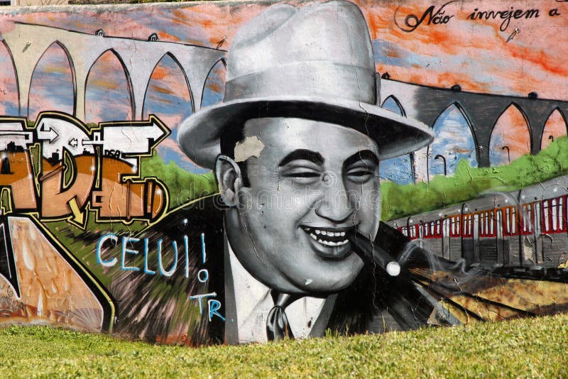 Al Capone graffiti. editorial photography. Image of artist - 18986022
