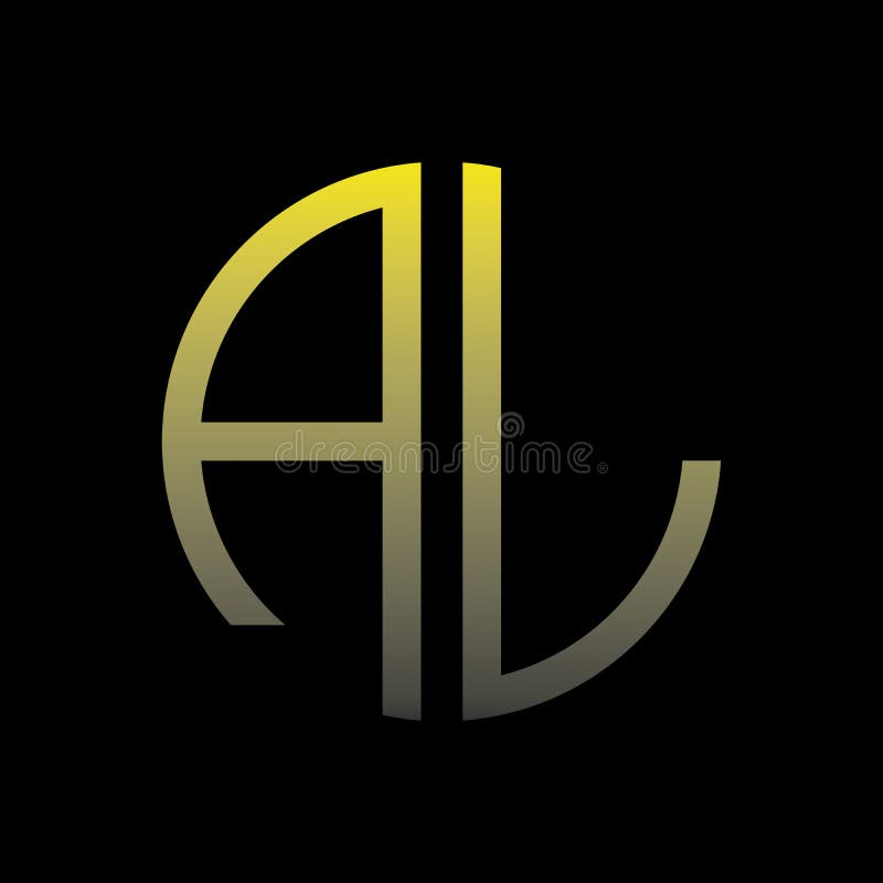 AL Company Logo with Circle Used Stock Vector - Illustration of logo ...