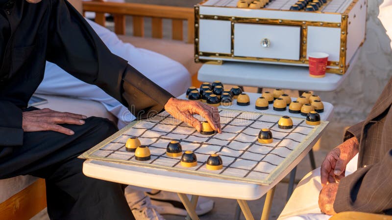 Al Dama Traditional Board Game Stock Photo - Image of gamer, backgammon ...