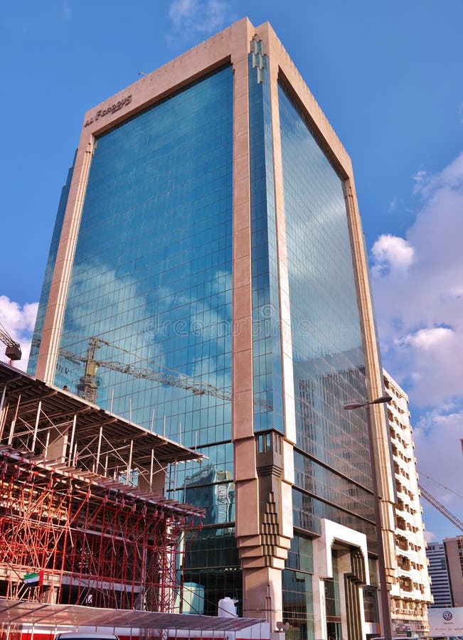 Al Ferdous Building Near the Construction Works, Abu Dhabi Editorial ...