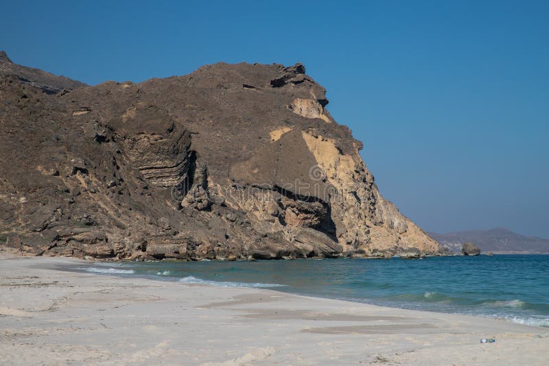 Al Fizayah Beach, Oman stock image. Image of beach, stone - 279968921