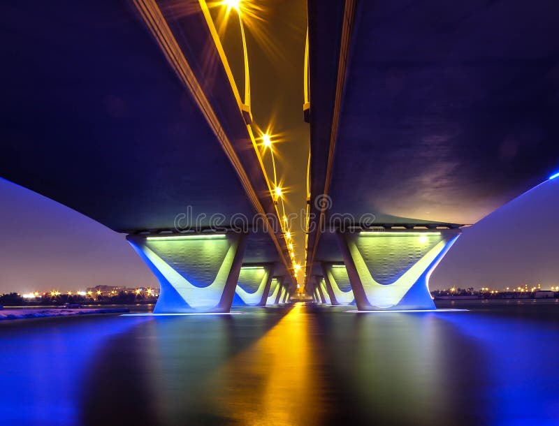 Al Garhoud Bridge Dubai stock photo. Image of city, business - 56345080