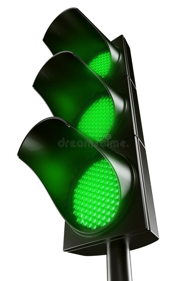 Groen verkeerslicht stock illustratie. Illustration of signaal - 7013024