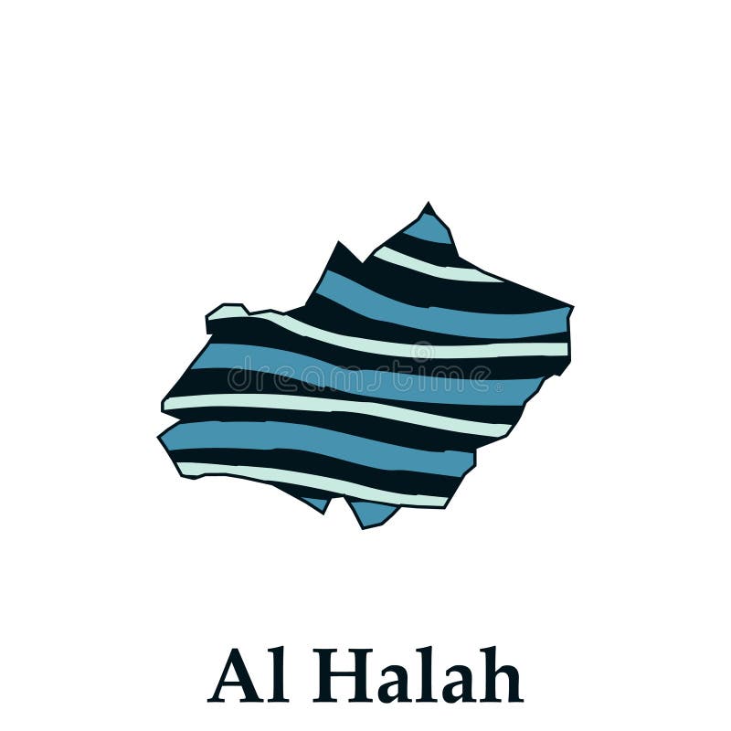 Al Halah City Map of Saudi Arabia, Simplified Map Vector Design ...