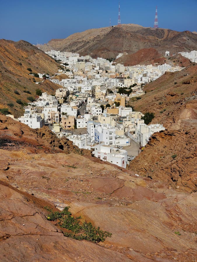 Al Hamriya Old Town, Muscat, Oman Stock Photo - Image of mountain ...
