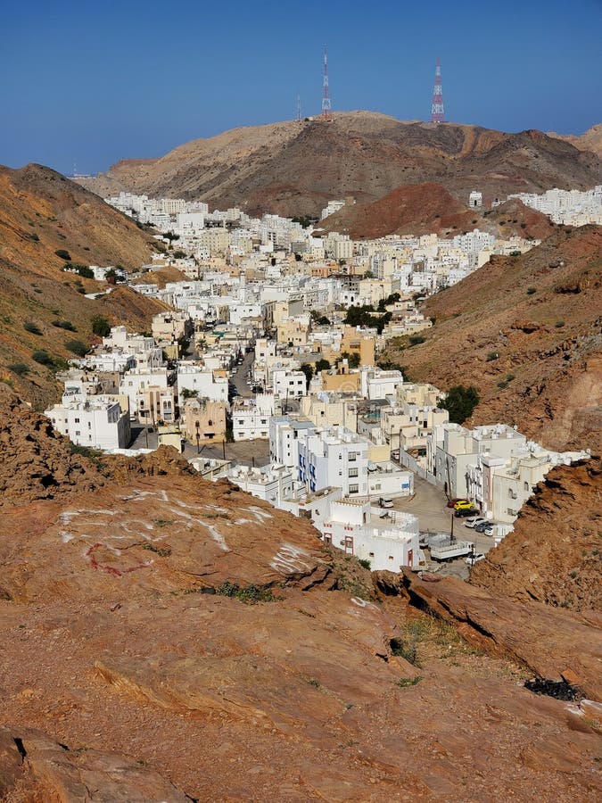 Al Hamriya Old Town, Muscat, Oman Stock Photo - Image of plateau ...