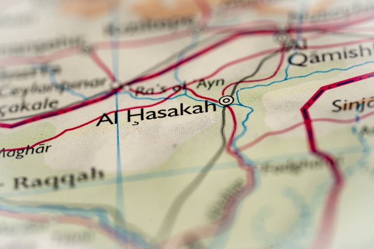 Al-Hasakah, Syria Highlighted on a World Map Stock Image - Image of ...