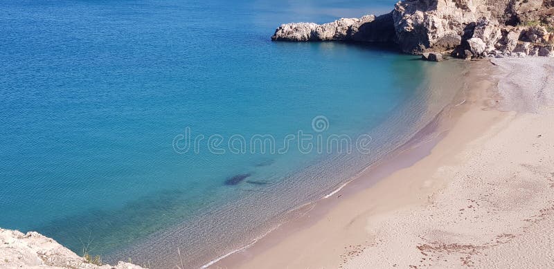 Al Hoceima Mediterranean Beach Stock Image - Image of terrain, sand ...