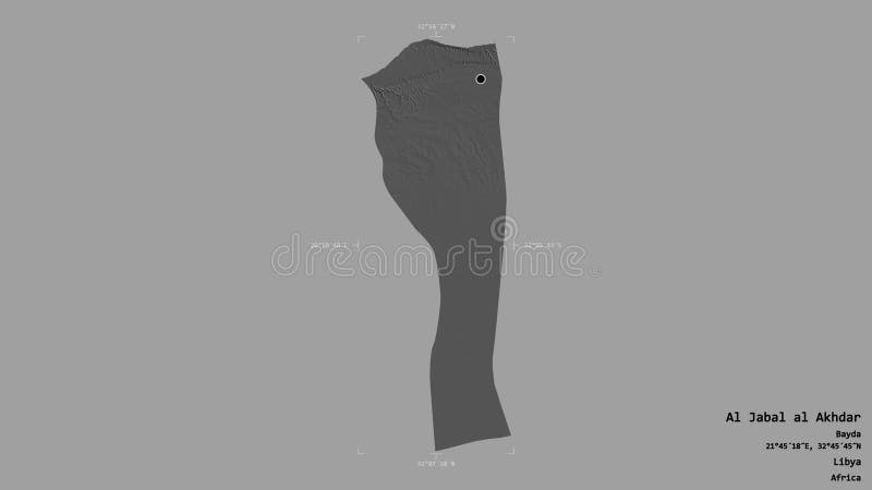 Al Jabal Al Akhdar - Libya. Bounding Box. Bilevel Stock Illustration ...