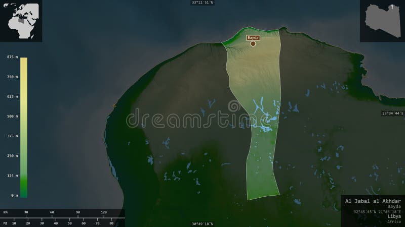 Al Jabal Al Akhdar, Libya - Composition. Physical Stock Illustration ...