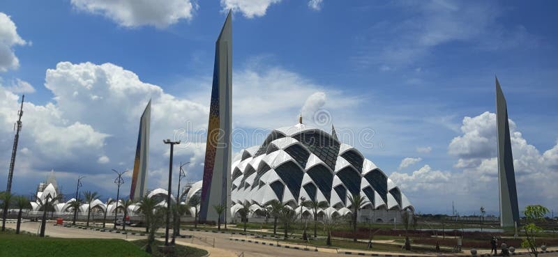Al Jabbar Mosque Around Summarecon Bandung Stock Photo - Image of ...
