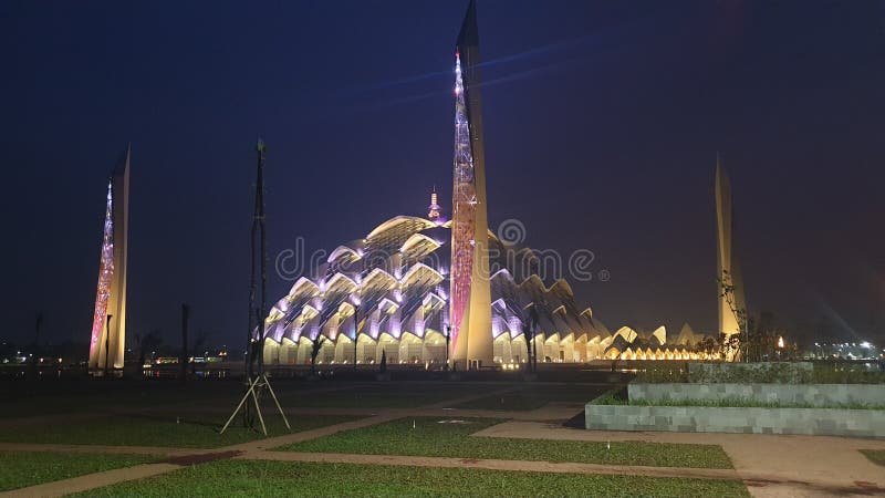 Al Jabbar Mosque in West Java Province Stock Image - Image of mosque ...