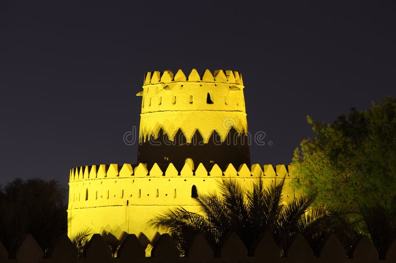 Al Jahili Fort in Al Ain, Abu Dhabi Stock Photo - Image of fortress ...