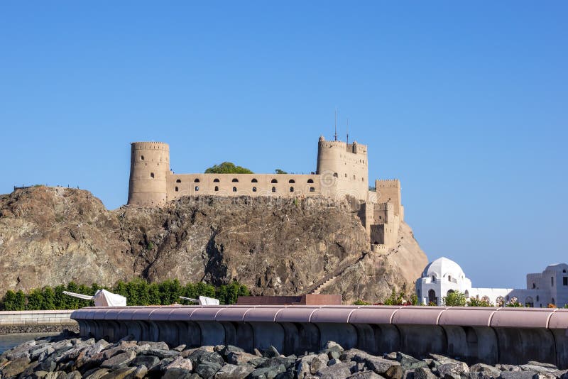 Al-Jalali Forte in Vecchio Muscat - Muscat, Oman Immagine Stock ...