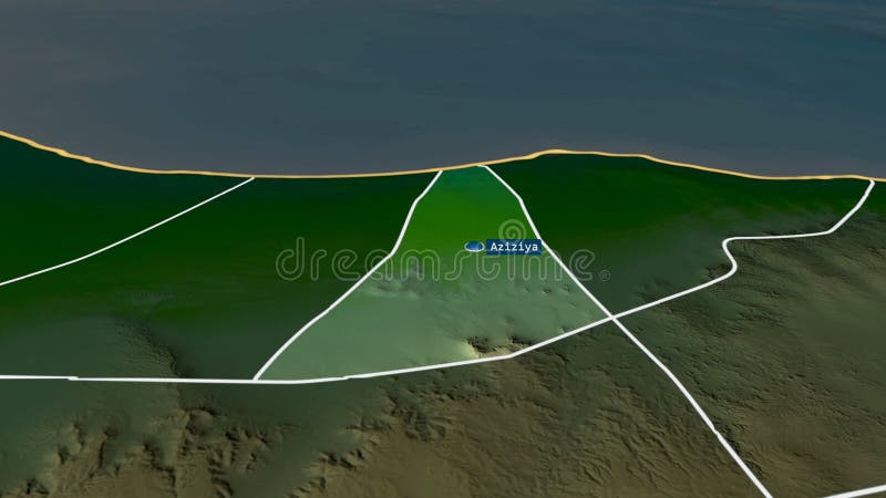 Al Jifarah, Libya - Highlighted with Capital. Physical Stock ...