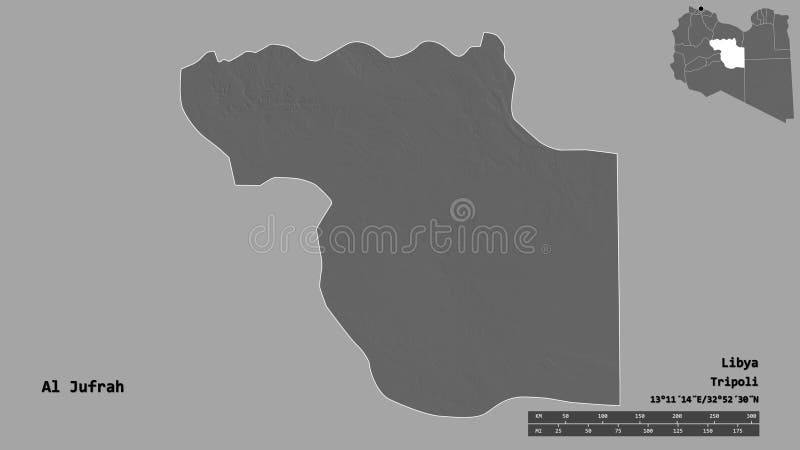 Al Jufrah, District of Libya, Zoomed. Bilevel Stock Illustration ...