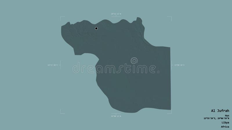 Al Jufrah - Libya. Bounding Box. Relief Stock Illustration ...