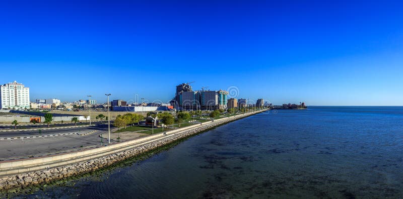 Al Khobar Corniche Morning View. City Khobar, Saudi Arabia Stock Image ...