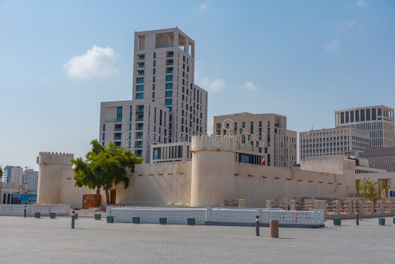 Al Koot Fort at Doha, Qatar Stock Image - Image of qatar, district ...