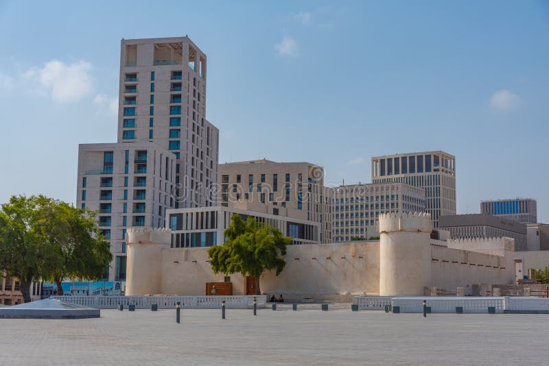 Al Koot Fort at Doha, Qatar Stock Photo - Image of architectural ...