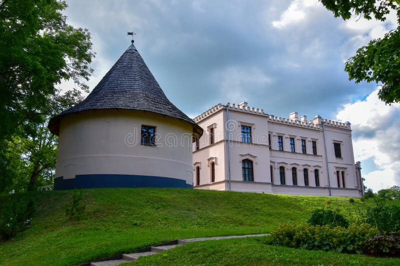 Al?ksne Palace in a Summer Mood Stock Image - Image of property ...