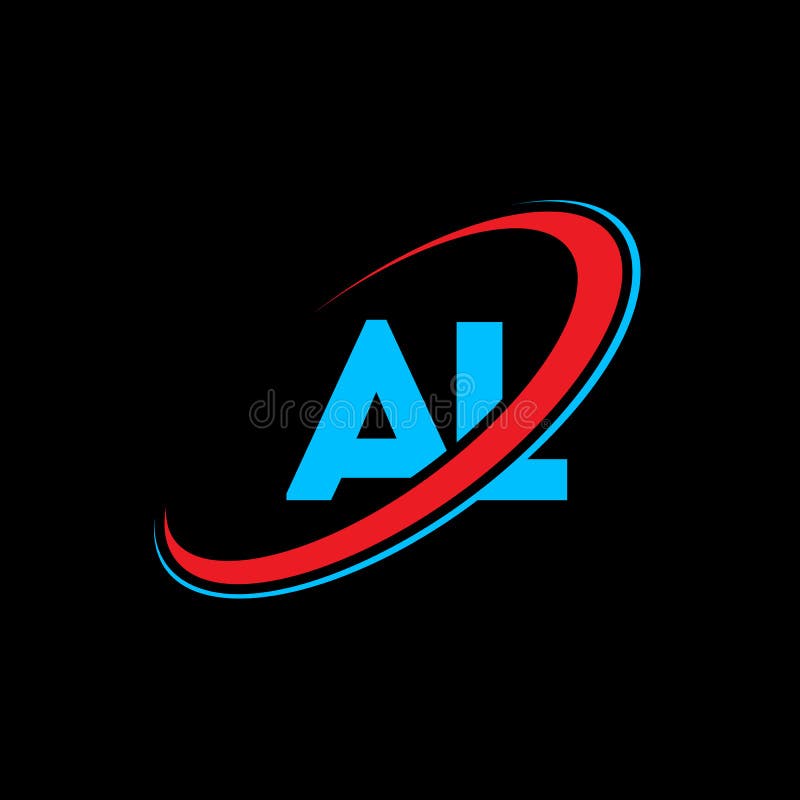AL a L Letter Logo Design. Initial Letter AL Linked Circle Uppercase ...