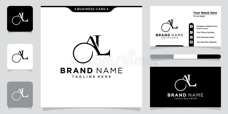 AL, LA Abstract Vector Logo Monogram Template Stock Vector ...