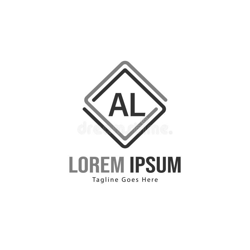 AL Letter Logo Design. Creative Modern AL Letters Icon Illustration ...