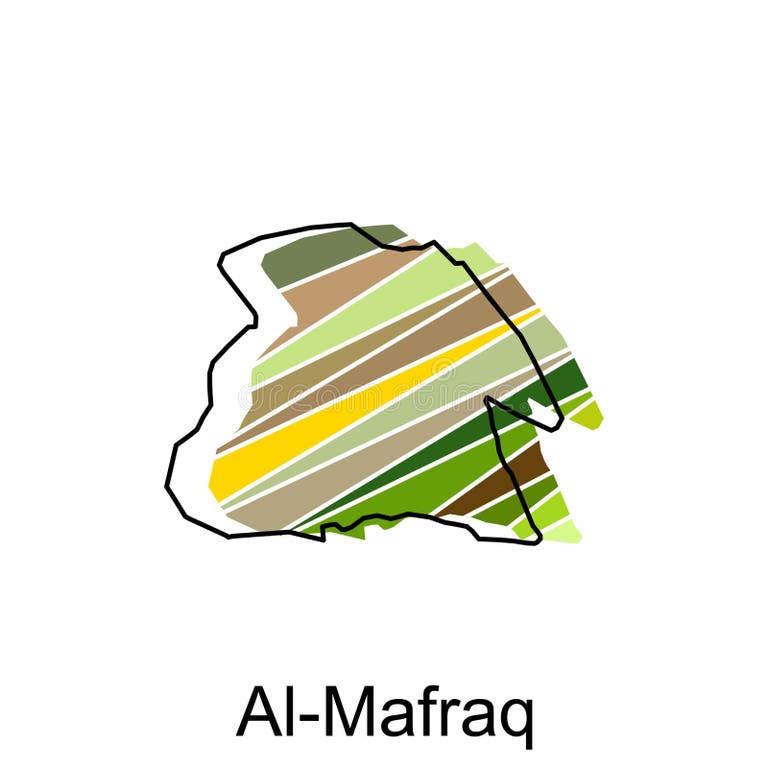 Al Mafraq on a Geographical Map of Jordan, Vector Design Template ...