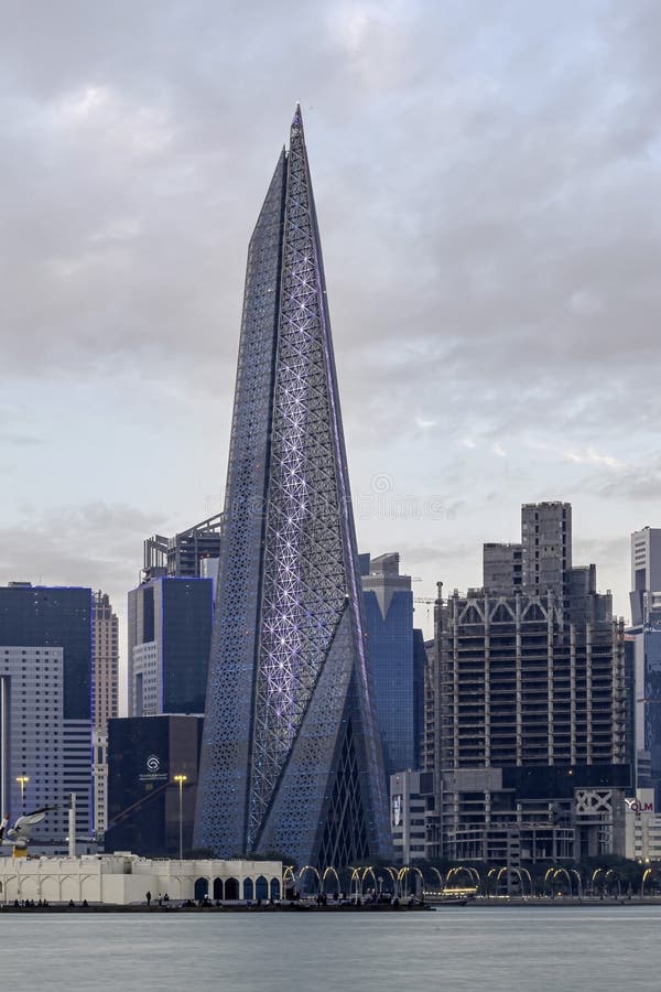 Al Mana Tower Corniche Road Doha Qatar Editorial Stock Image - Image of ...