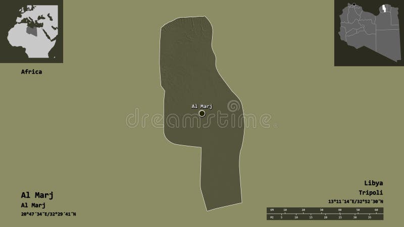 Al Marj, District of Libya,. Previews. Administrative Stock ...