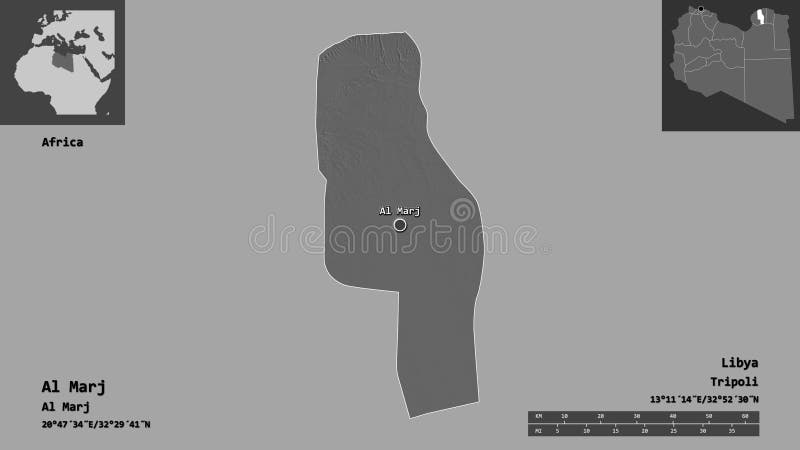 Al Marj, District of Libya,. Previews. Bilevel Stock Illustration ...