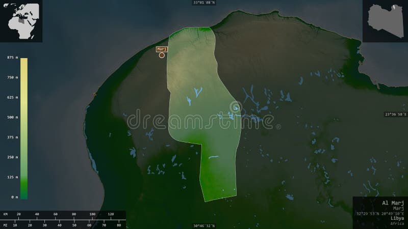 Al Marj, Libya - Composition. Physical Stock Illustration ...