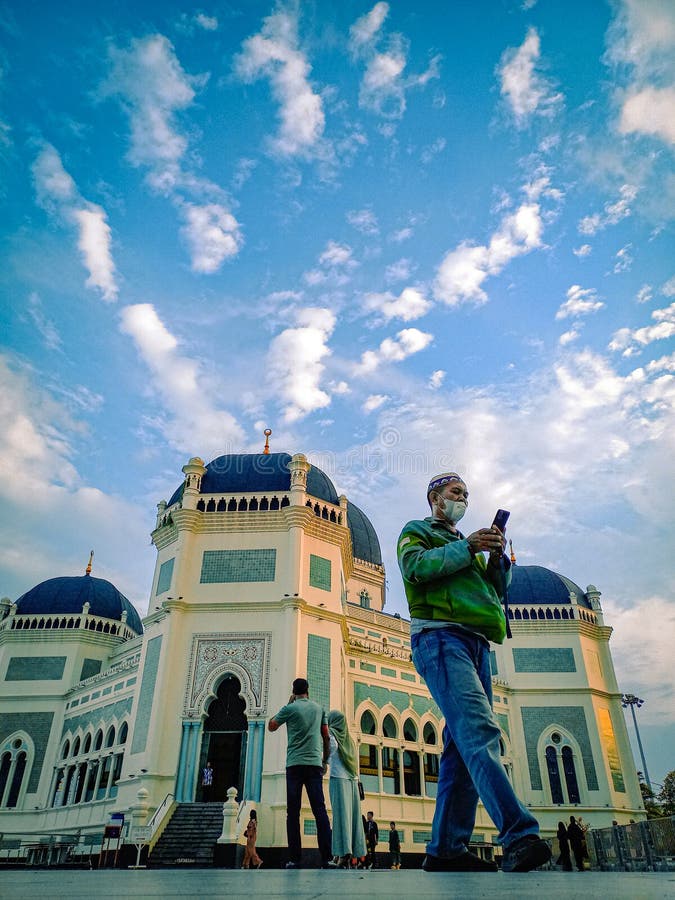 Al-mashun Mosque in the City of Medan, One of the Landmarks of the City ...