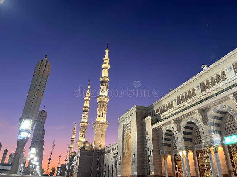 Al Masjid an Nabawi Mosque stock photo. Image of architect - 382778252