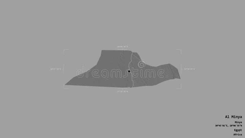 Al Minya, Egypt. Described Location Diagram Stock Illustration ...