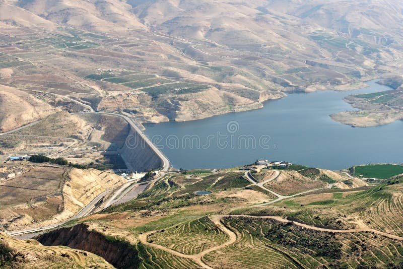 Al Mujib Dam on Wadi Mujib River River Arnon Stock Photo - Image of ...