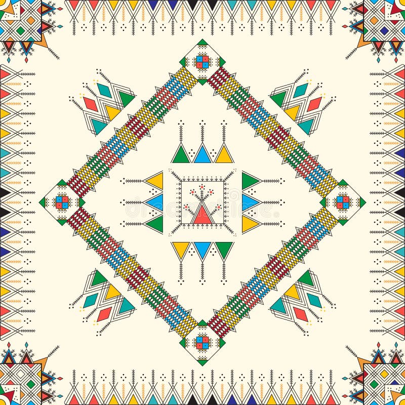 Al-Qatt Al-Asiri Pattern 37 Stock Vector - Illustration of alasiri ...