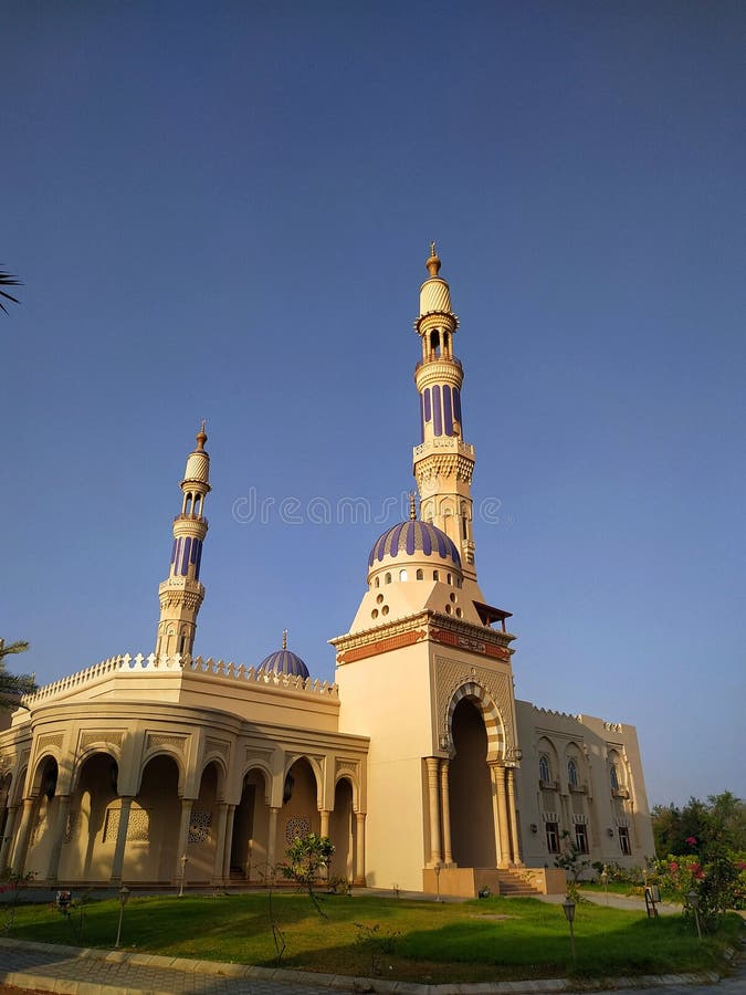 Al Qurum Mosque, Muscat , Oman Stock Image - Image of spire, oman ...