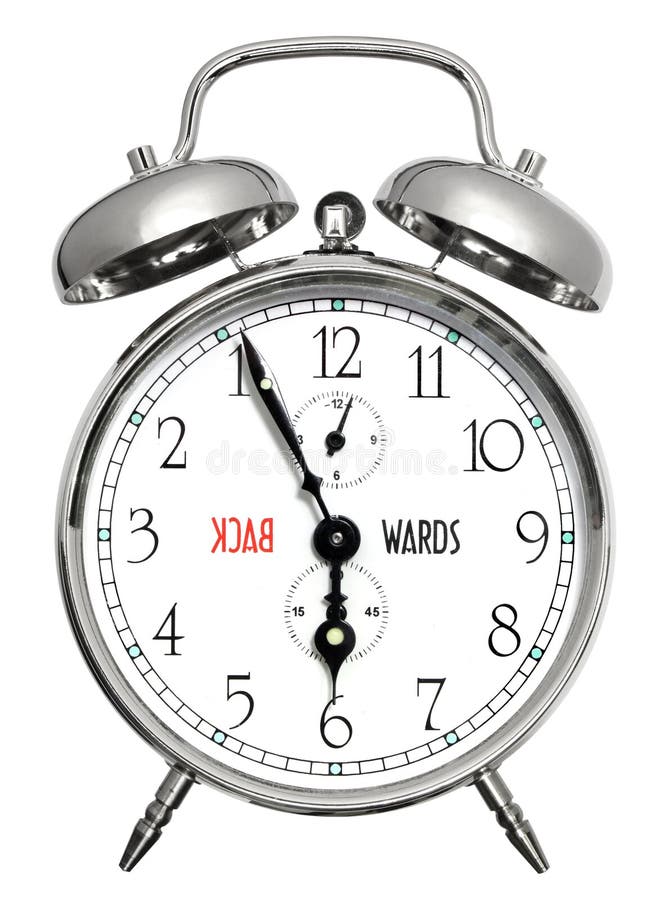 Al revés reloj de alarma foto de archivo. Imagen de revés - 22685556