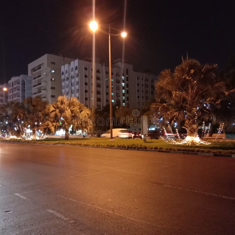 Al Riqqa Road Dubai UAE editorial stock photo. Image of lighting ...