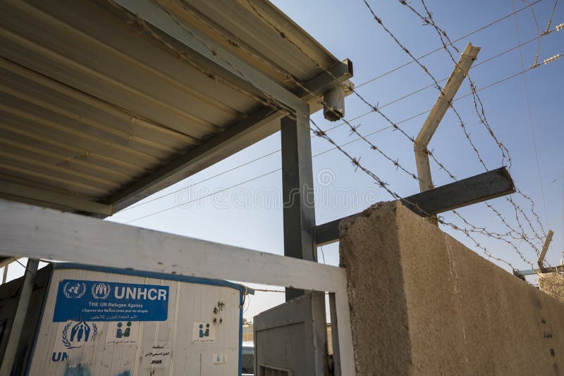 Al Zaatari refugee camp editorial photo. Image of unhcr - 56392956