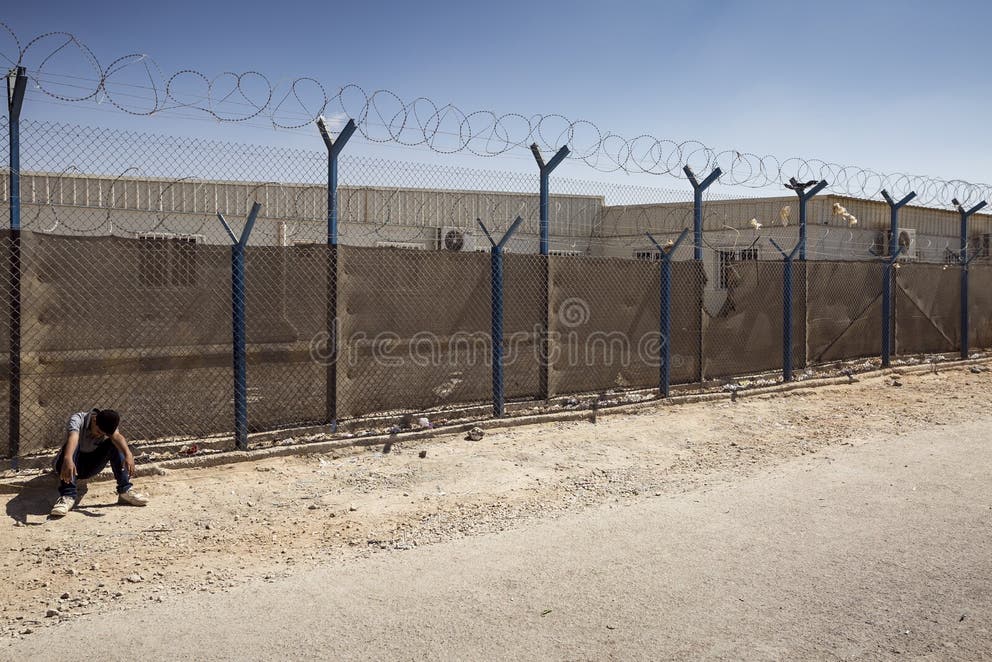 Al Zaatari refugee camp editorial photography. Image of sirian - 56393597