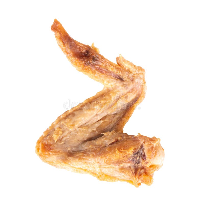 Ala De Pollo Frita Aislada En Fondo Blanco Imagen de archivo - Imagen ...